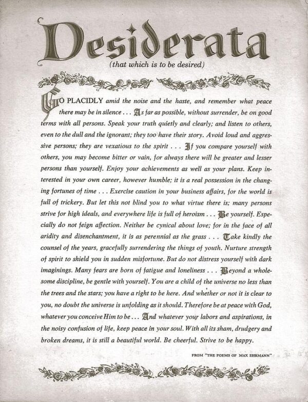 Desiderata | dustinhanson.com
